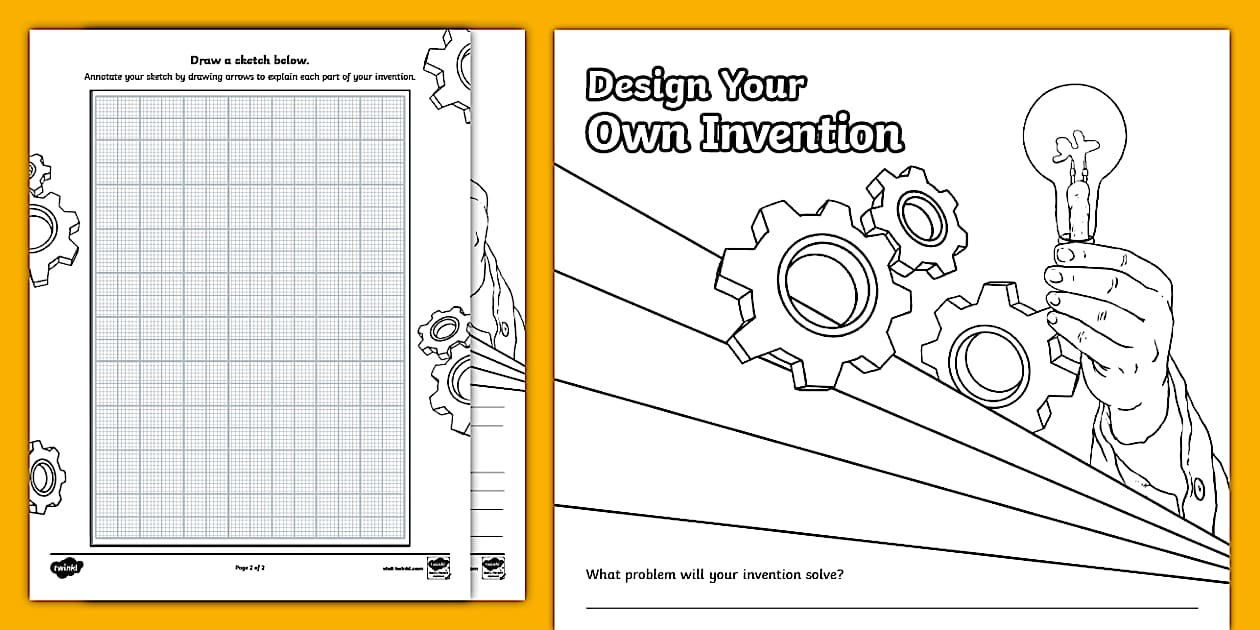 Design Your Own Invention Worksheet (teacher made) - Twinkl