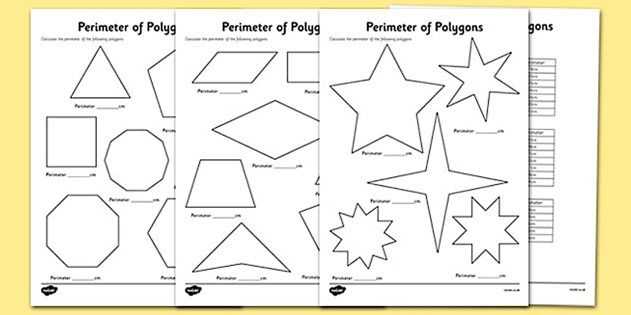 Editable KS2 Perimeter of Polygons Worksheets - Twinkl