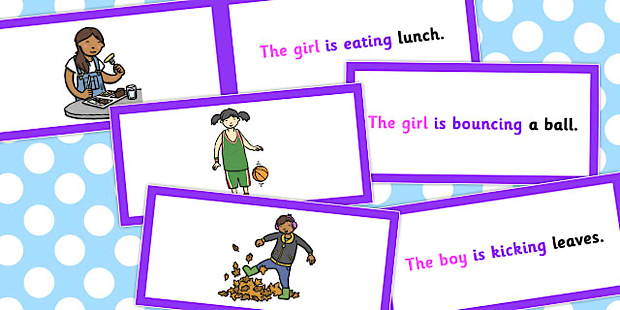 SVO Picture Description Cards Set 2 (teacher made) - Twinkl