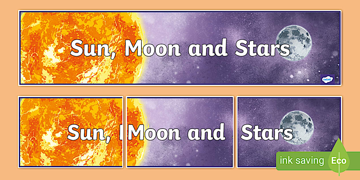 Editable Sun, Moon and Stars Display Banner (teacher made)