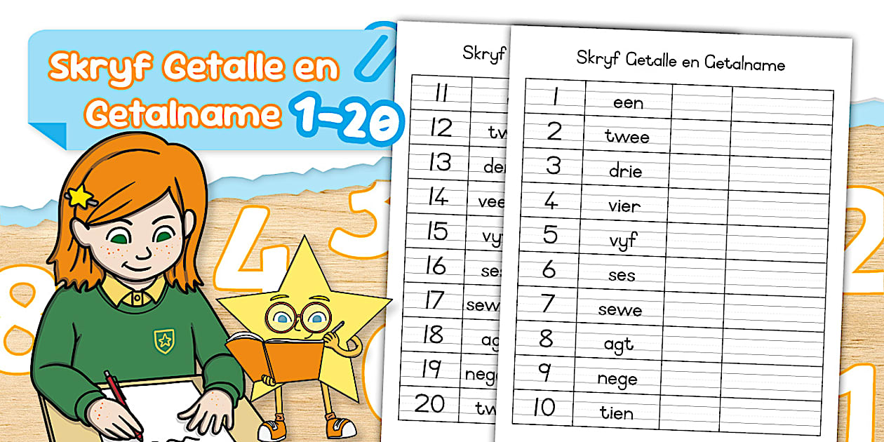 GF – Wiskunde – Getalsimbole en Getalname – Werkkaarte (KABV)