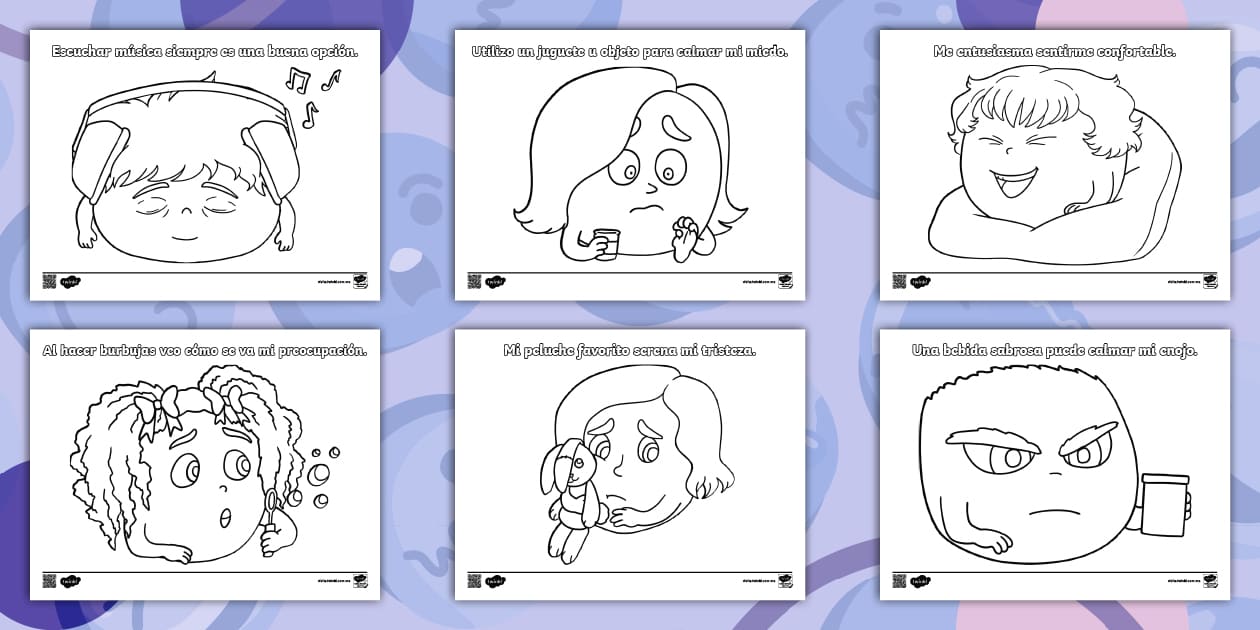 Actividad de las emociones para colorear - Twinkl