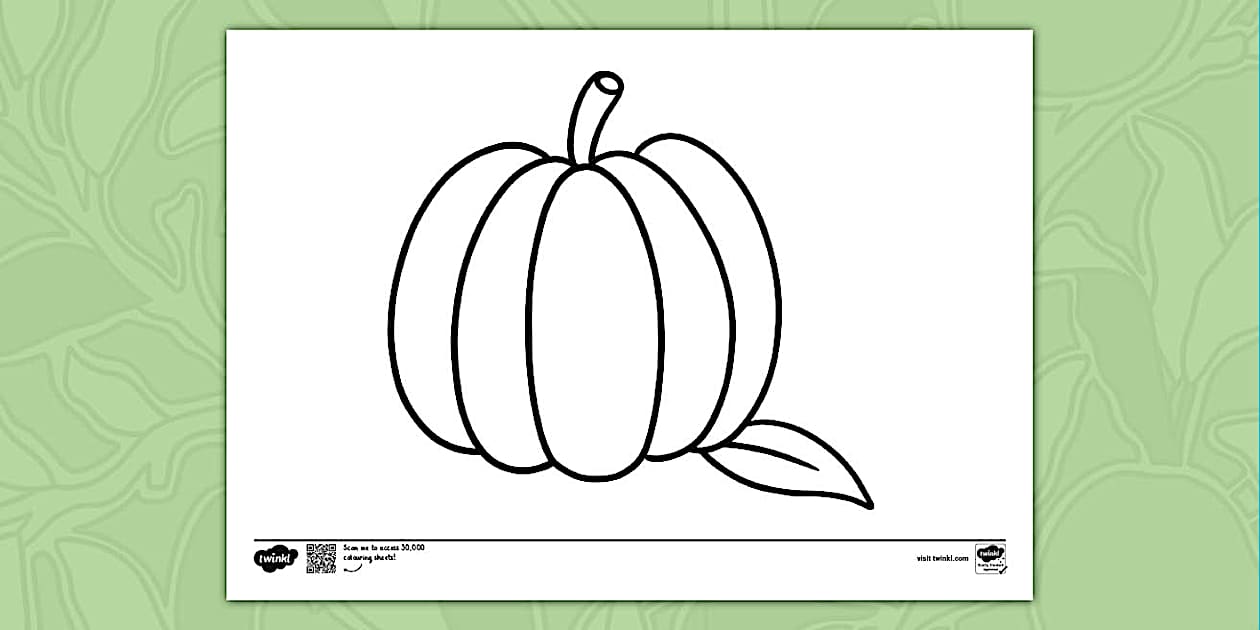 Printable Pumpkin Colouring Page | Colouring Sheets - Twinkl