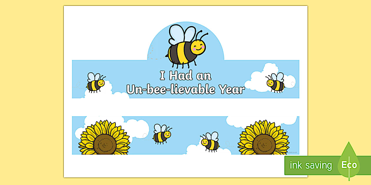 SA End of Year Bee Hat Activity (Lehrer gemacht) - Twinkl