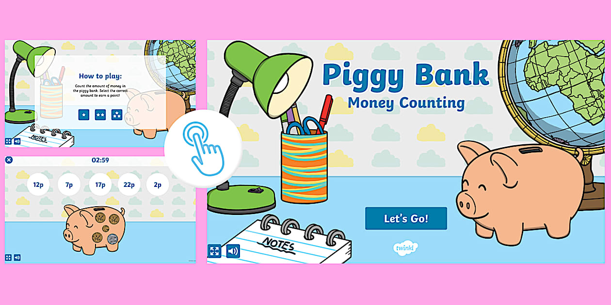 FREE! - Money Counting: Piggy Bank Game | Twinkl Go!