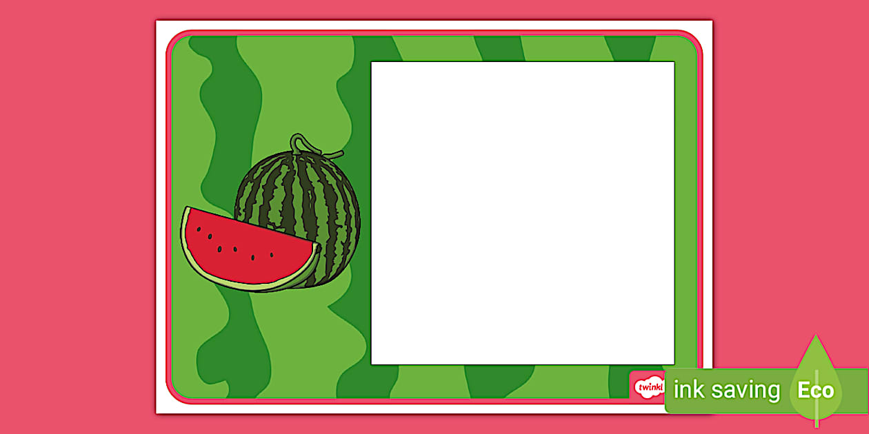 Watermelon Photo Frame (teacher made) - Twinkl