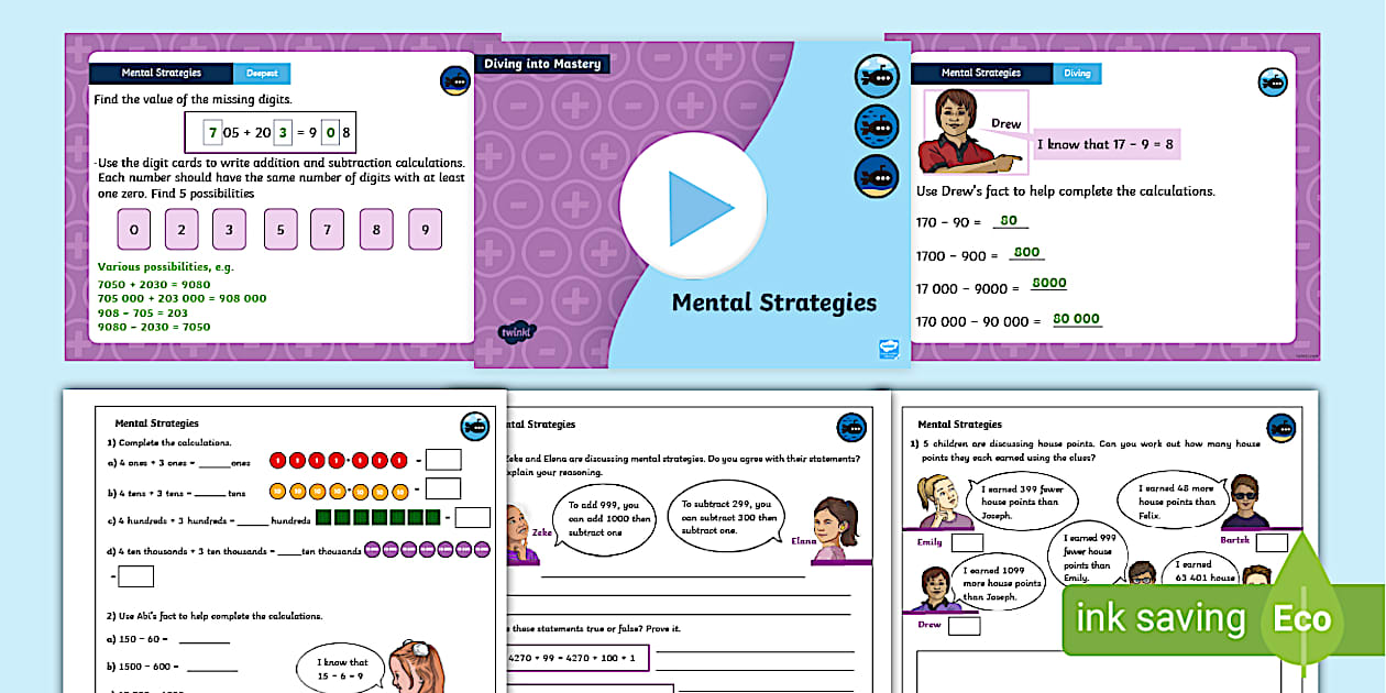 👉 Y5 DiM: Step 1 Mental Strategies Teaching Pack - Twinkl
