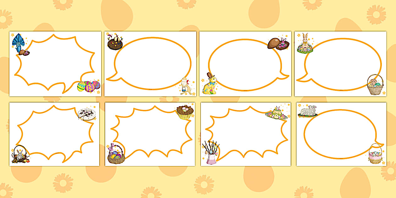 Easter Speech Bubbles (teacher made) - Twinkl