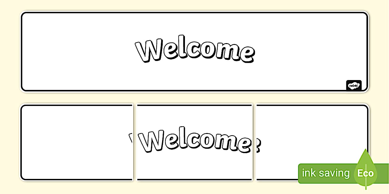 Welcome Collaborative Drawing Display Banner - Twinkl