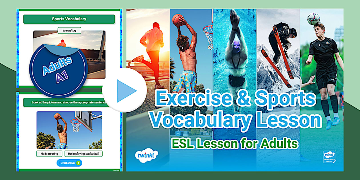 ESL Exercise & Sports Vocabulary Lesson [Adults, A1]