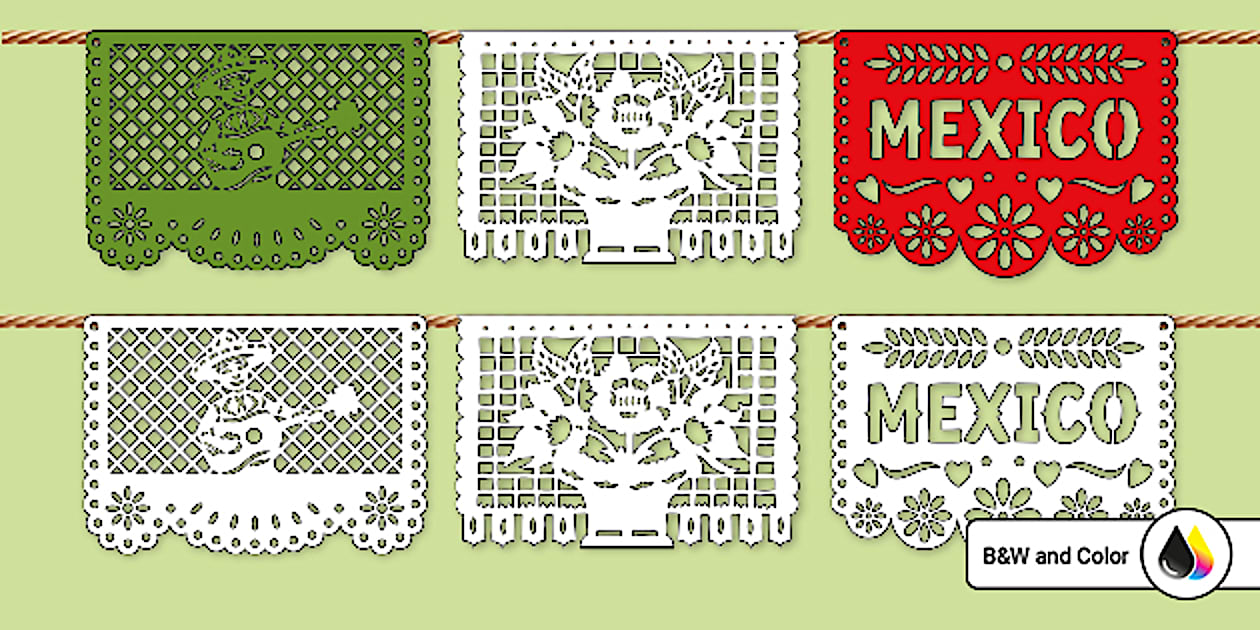Traditional Mexican Papel Picado Bunting