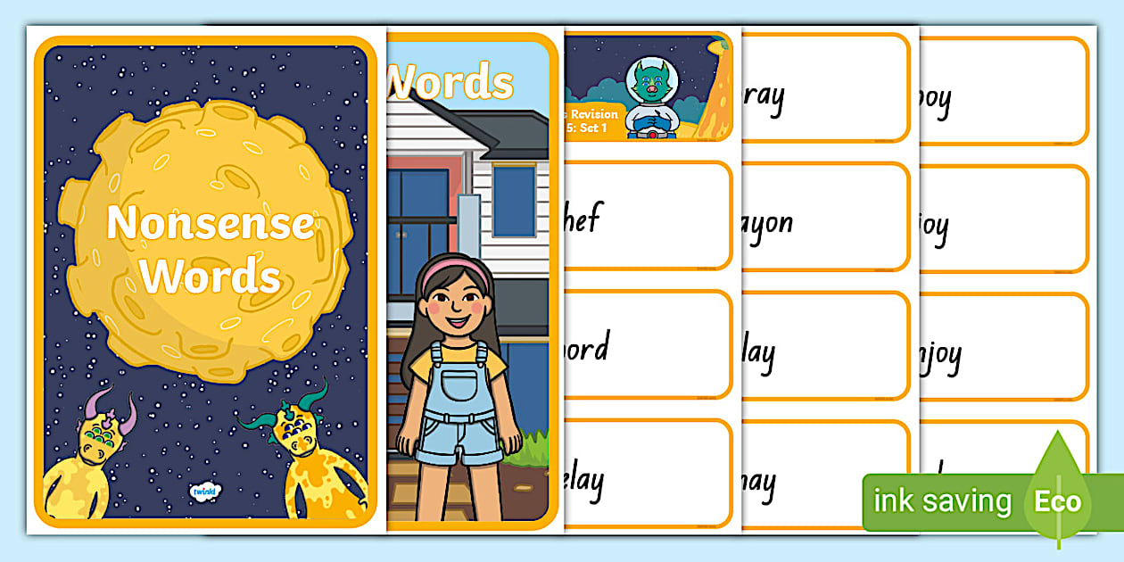 Real and Nonsense Words Interactive Display Pack 1 - Twinkl