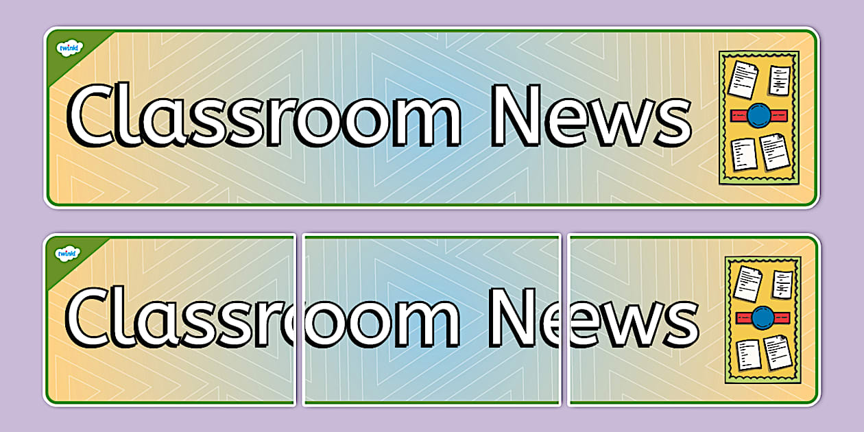 Classroom News Display Banner