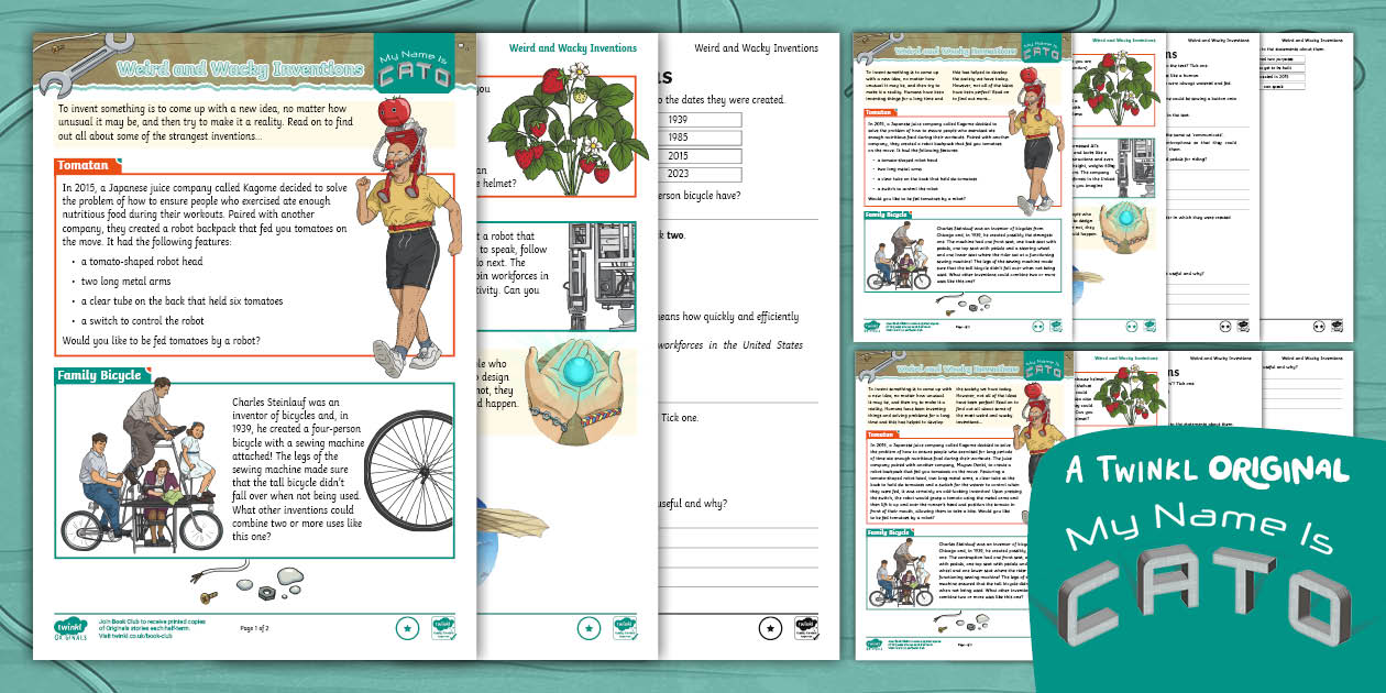 Weird Wacky Inventions Y4 Non-Fiction Reading Comprehension