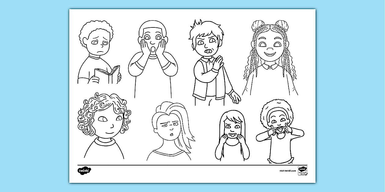 Face Doodle Colouring Page (teacher made) - Twinkl