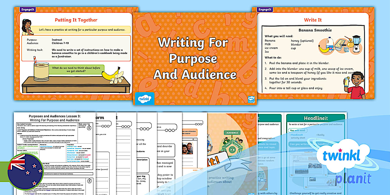 L2 Writing Purposes and Audiences Lesson 3: Writing For Purpose and ...
