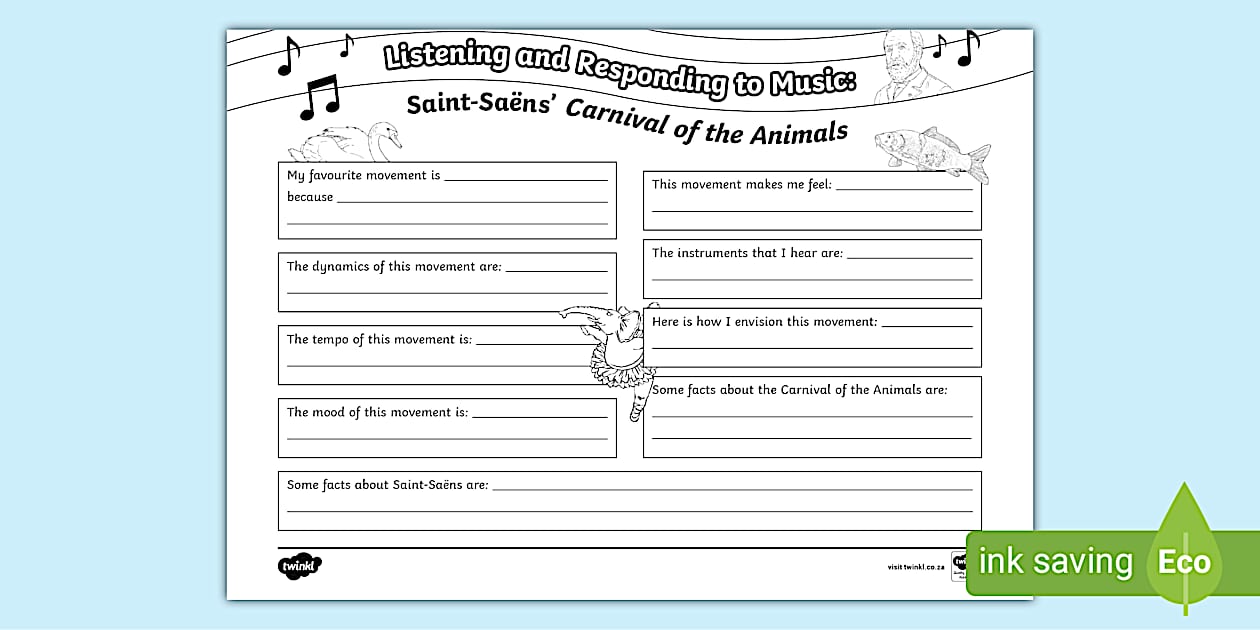 Listening and Responding to Music - Saint-Saens's 'Carnival of the Animals'