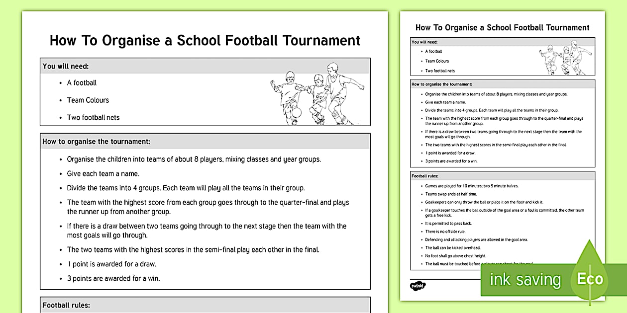 How To Organise a Football Tournament Adult Guidance