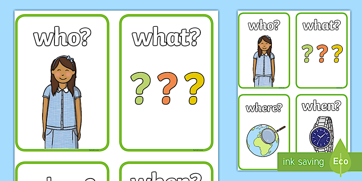 👉 The Five Ws Word Cards (teacher made) - Twinkl
