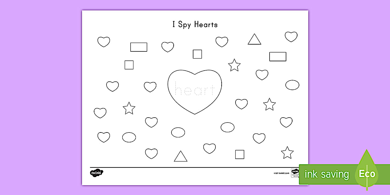 I Spy Hearts Worksheet | Twinkl Valentine’s Day - Twinkl