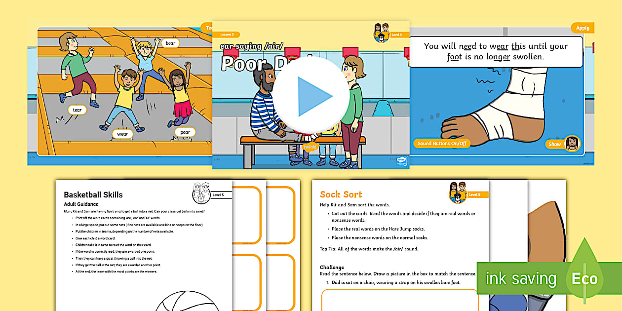 'ear' saying /air/ Lesson Pack (teacher made) - Twinkl