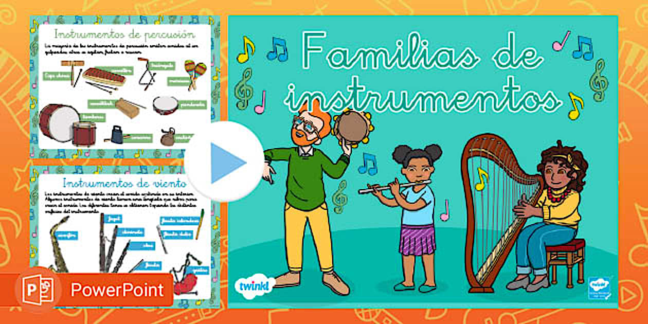 Presentación: Familias de instrumentos - Twinkl