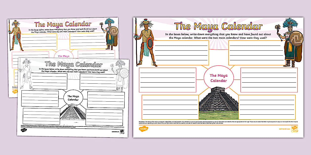 The Maya Calendar Mind Map (teacher made) - Twinkl