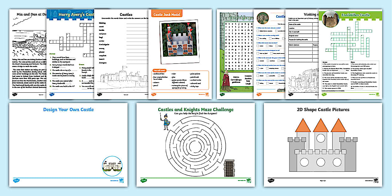 Northern Ireland Castle-Themed Activity Pack for Summer