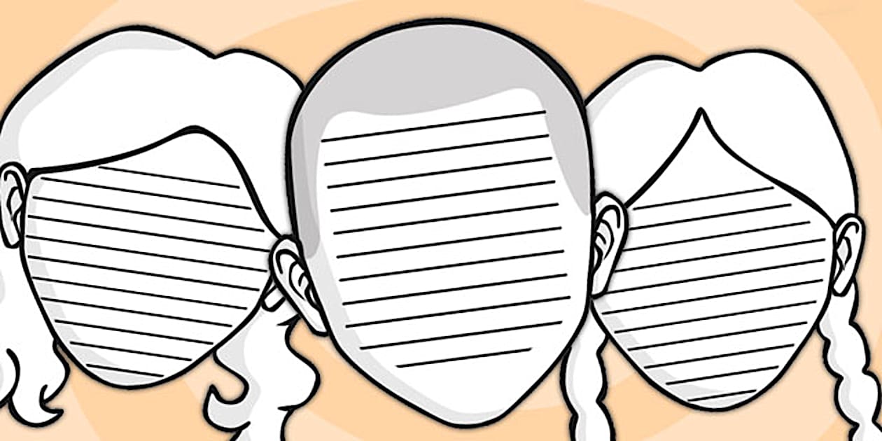 Face Outline Writing Frames (Teacher-Made) - Twinkl