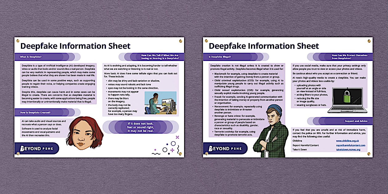 Deep Fake Student Info Sheet (teacher made) - Twinkl