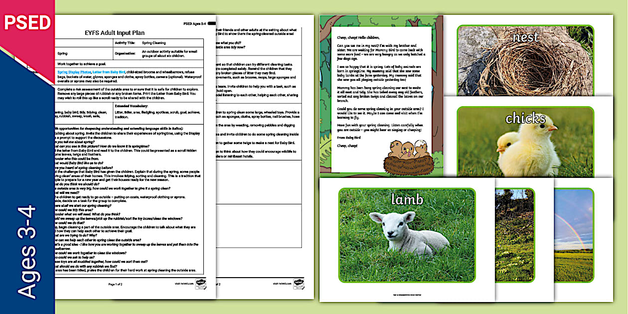 EYFS Spring Cleaning Adult Input Plan and Resource Pack