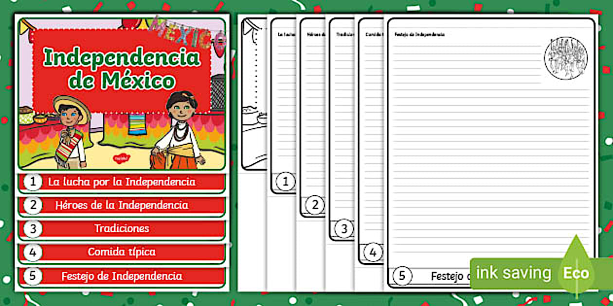 Lapbook de la independencia de México para niños - Twinkl
