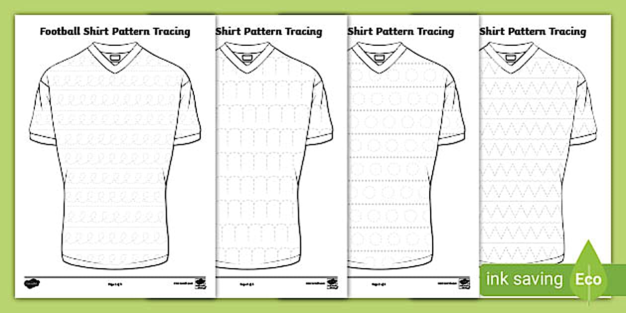 Football Shirt Pattern Tracing Activity (teacher made)