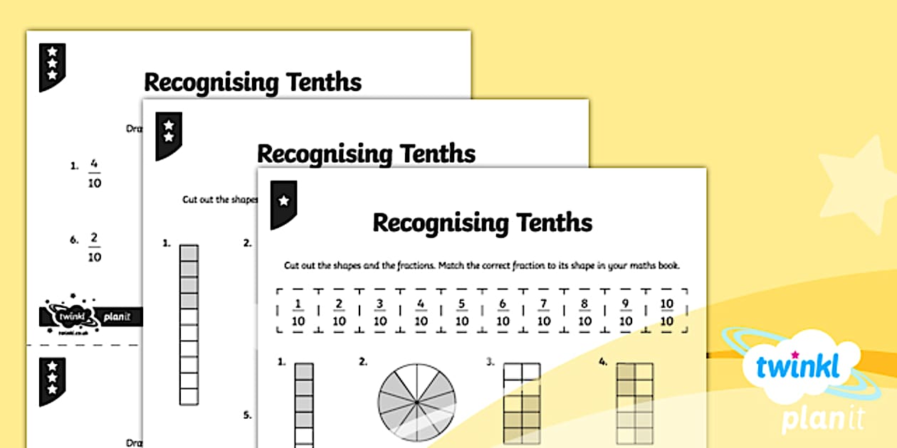 PlanIt Maths Y3 Fractions Recognising Tenths Home Learning