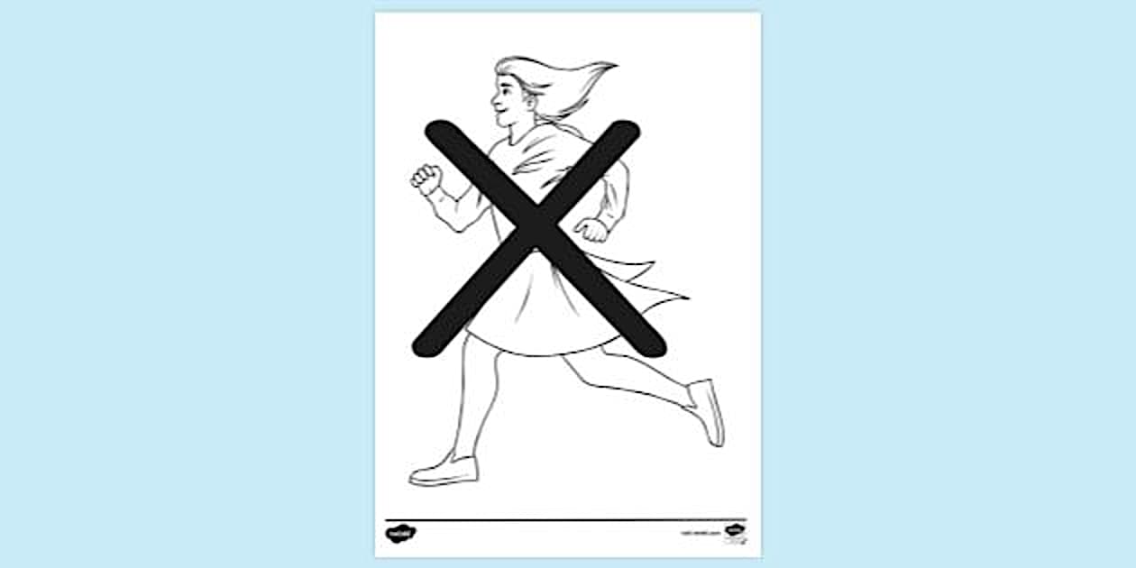 Don't Run Colouring Sheets | Colouring Pages - Twinkl