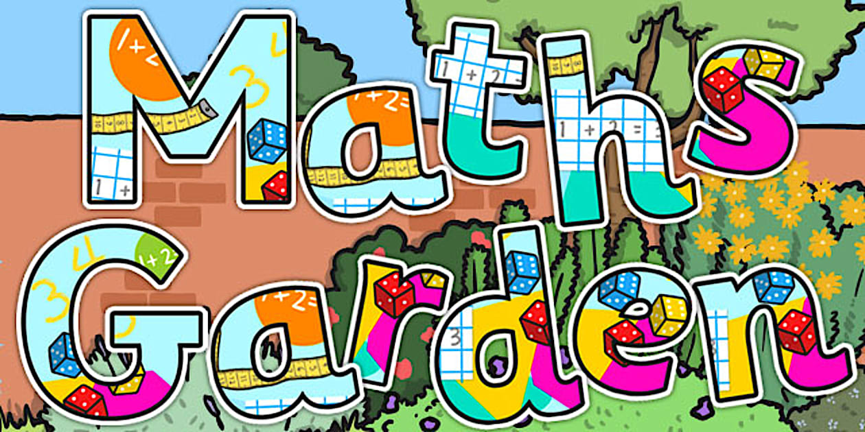 Editable Maths Garden Display Lettering (teacher made)