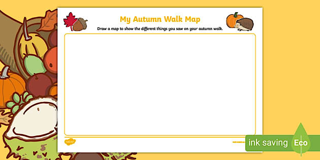 My Autumn Walk Map Activity (teacher made) - Twinkl
