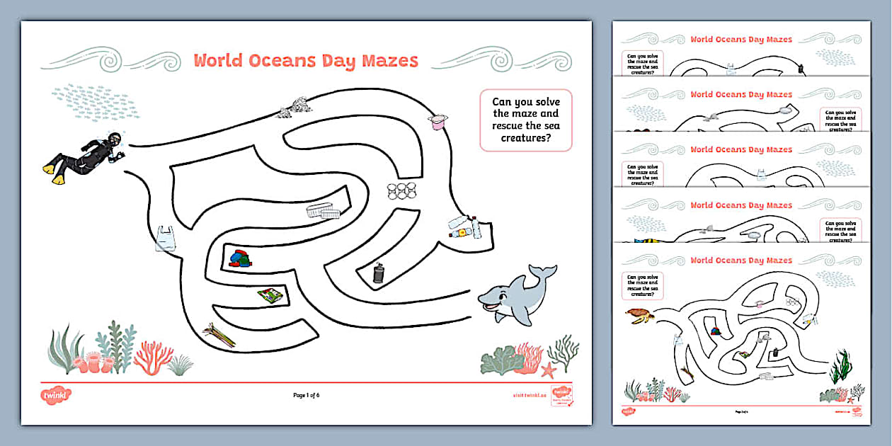 World Ocean Day Mazes