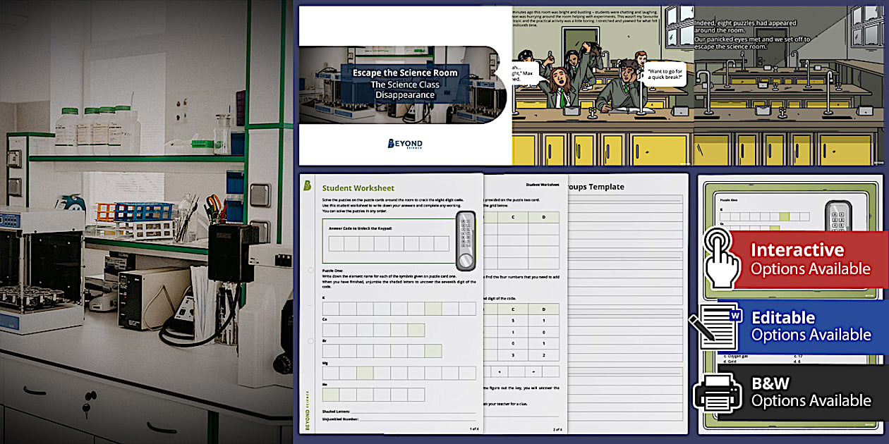 Escape the Science Room: Elements, Compounds and Mixtures