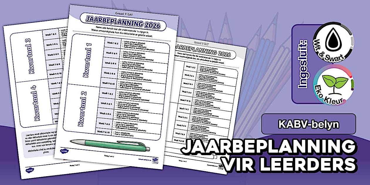 Graad 9 Afrikaans EAT - Jaarbeplanning vir Leerders (KABV)