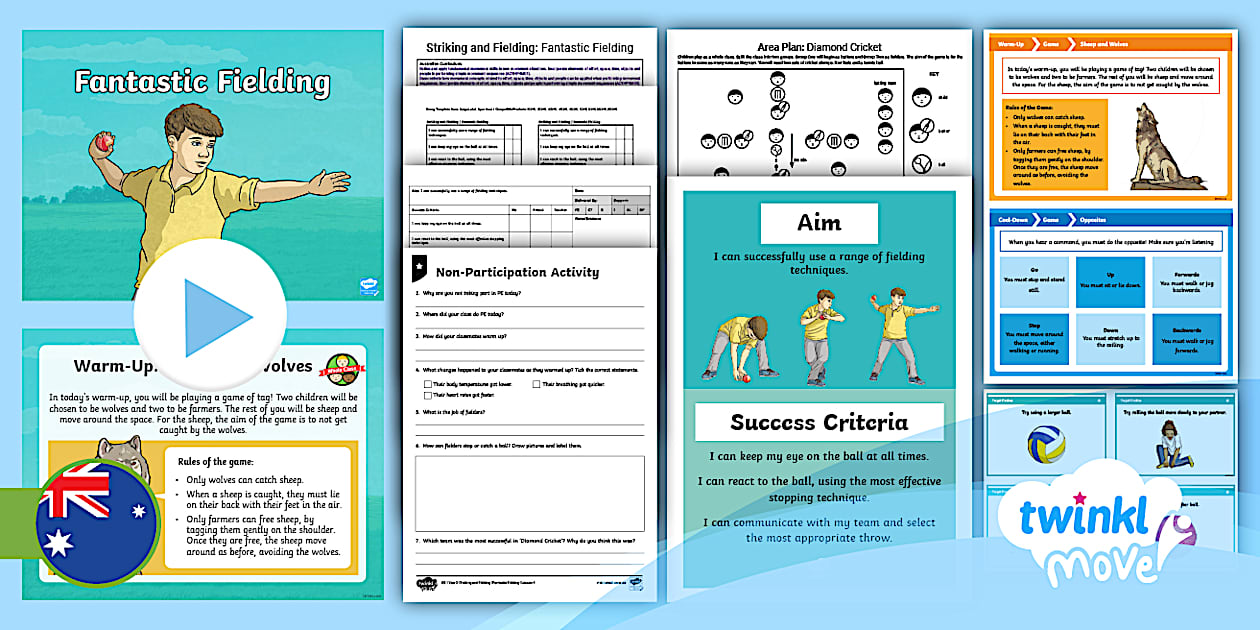 Move PE Year 3 Lesson 4: Fantastic Fielding Lesson Pack