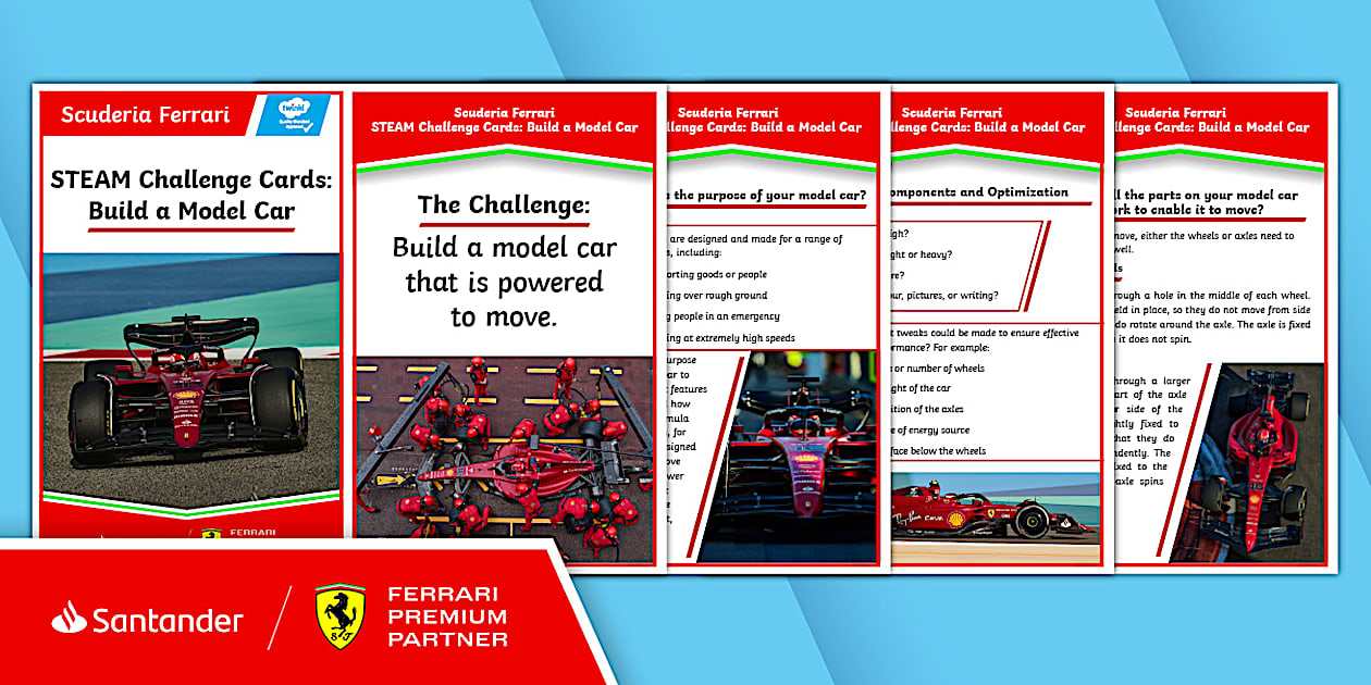 FREE! - Scuderia Ferrari: STEAM Model Car Challenge Cards
