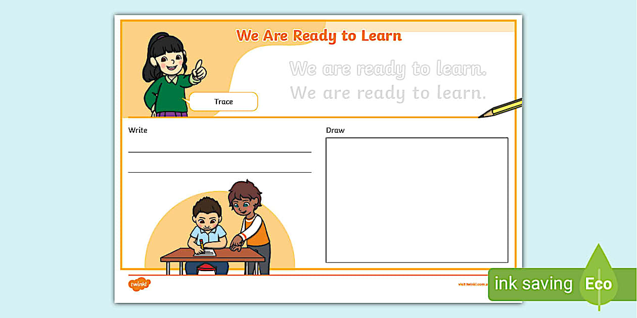 We are Ready to Learn Activity (teacher made) - Twinkl