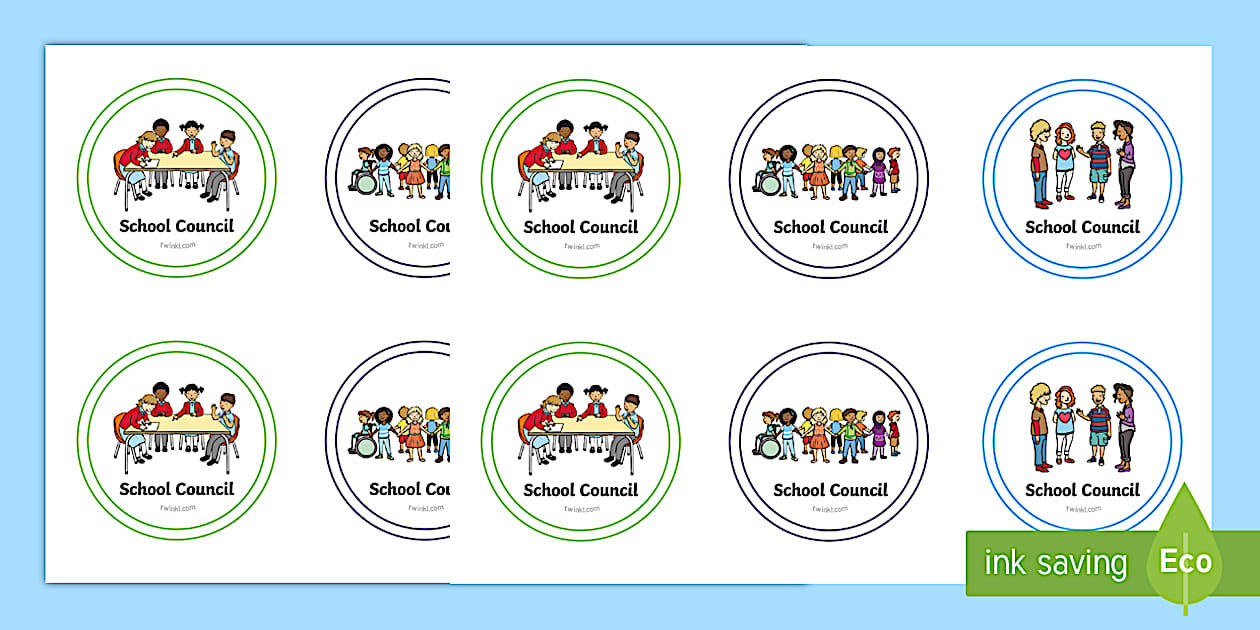 Printable Pupil Voice Badges For School Council Members