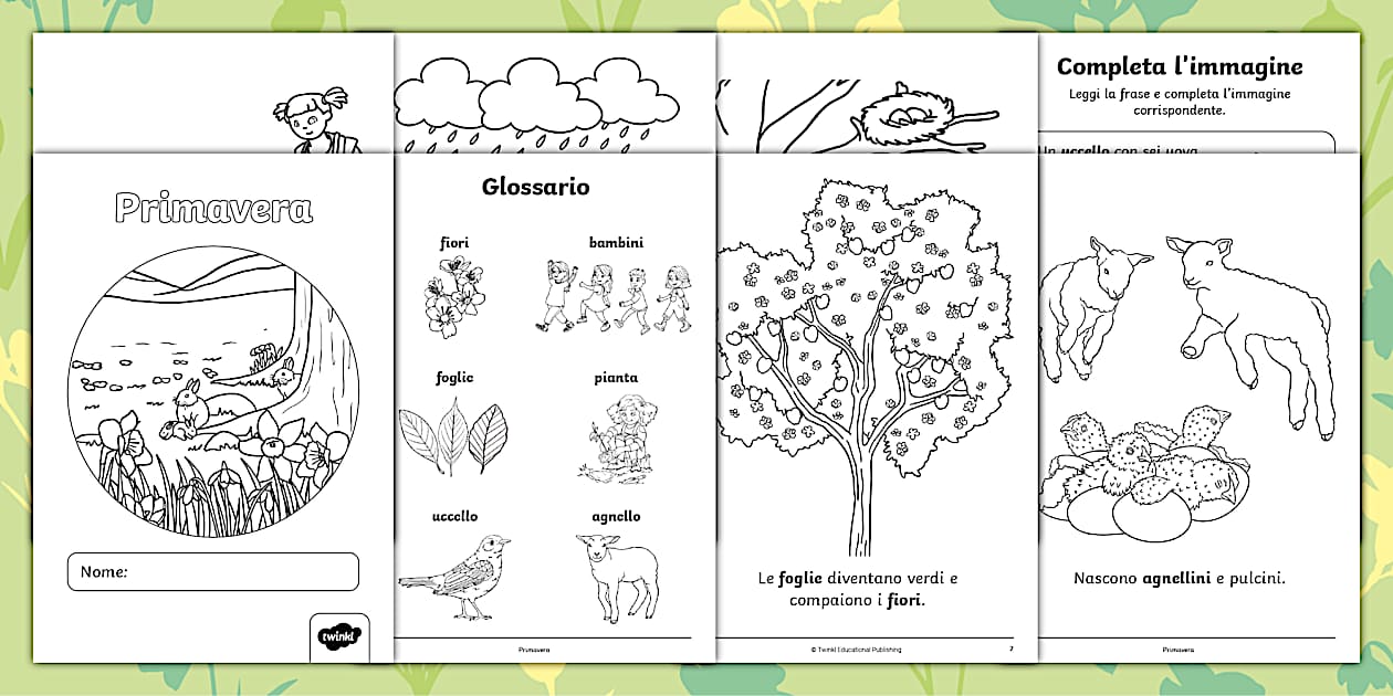 Leggi e Colora Booklet Primavera