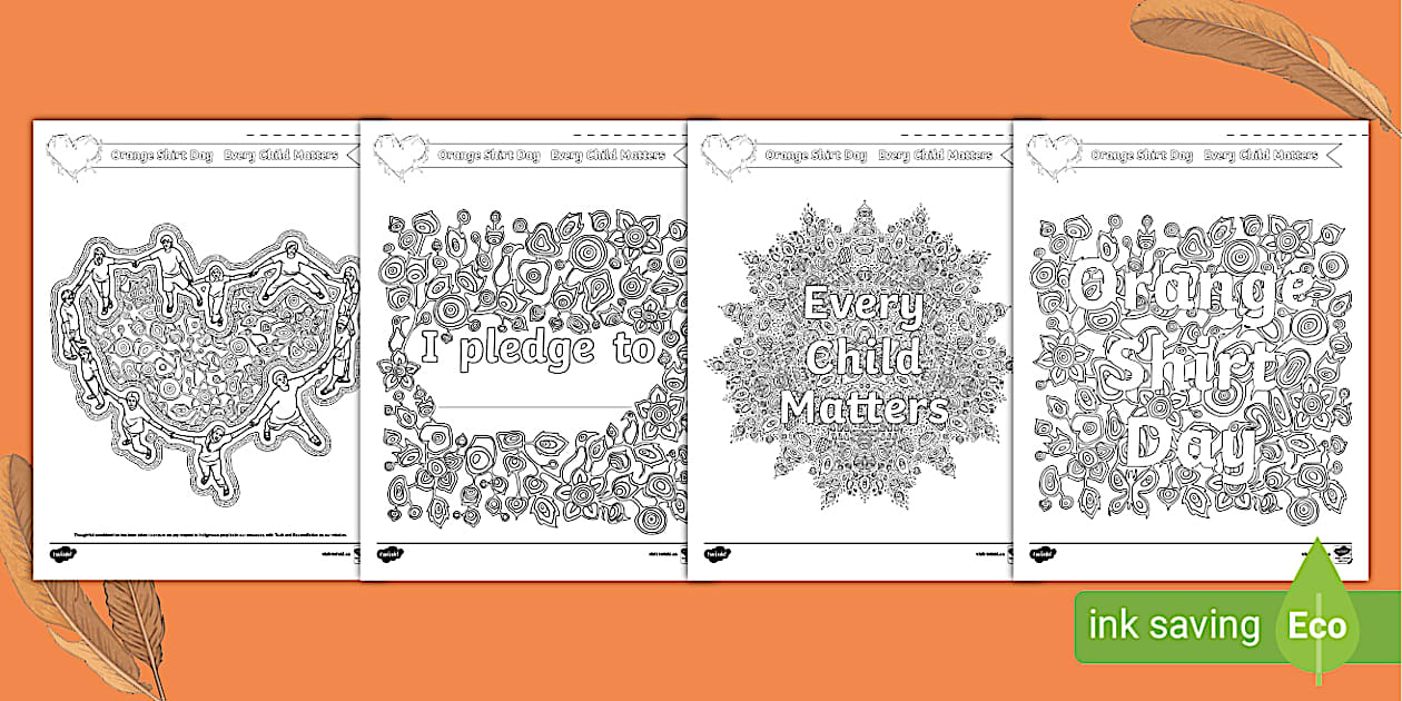 Orange Shirt Day Drawings | Orange Shirt Day Colouring Pages