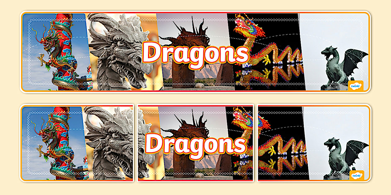 Dragons Photos Display Banner (Teacher-Made) - Twinkl