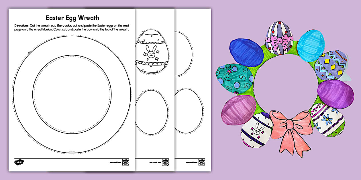 Easter Color Cut and Paste | PreK Resource | Twinkl USA