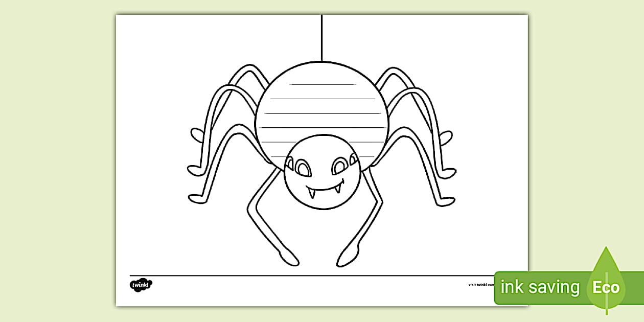 Tarantula Writing Template (teacher made) - Twinkl