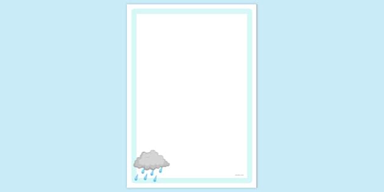 Rain Cloud Page Border | Page Borders | Twinkl - Twinkl